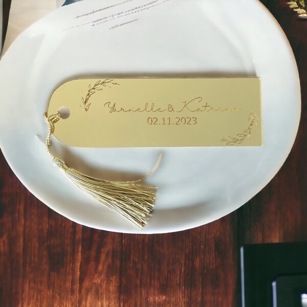 Wedding Bookmark - Etsy