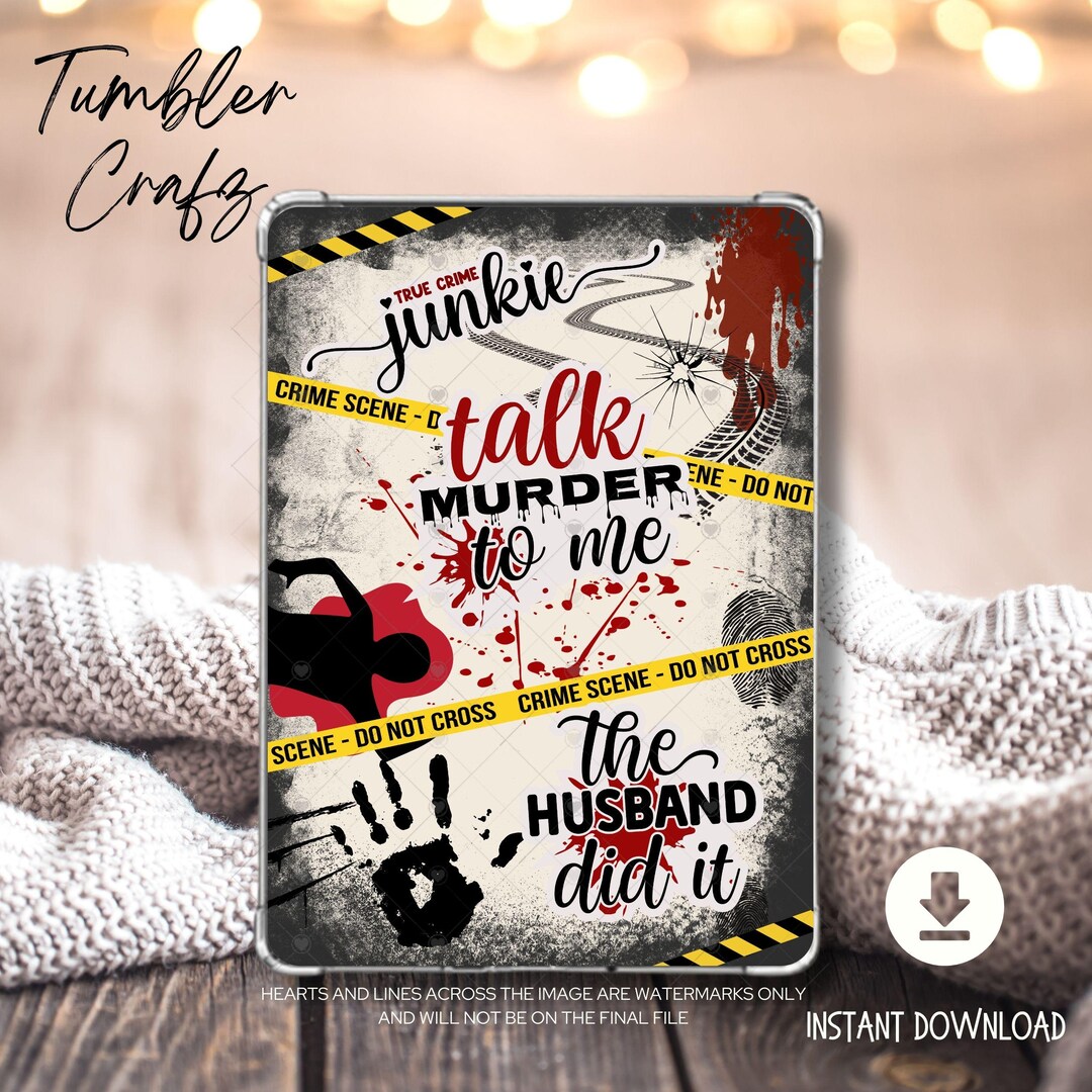 Kindle Insert for Clear Case - PRINTABLE - Book Lover 'murder Mystery ...
