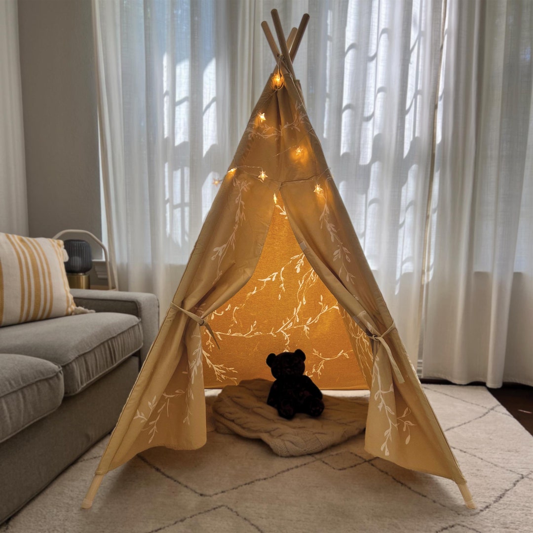 Hand-painted Teepee –magical Reading and Play Tent With Lights ...