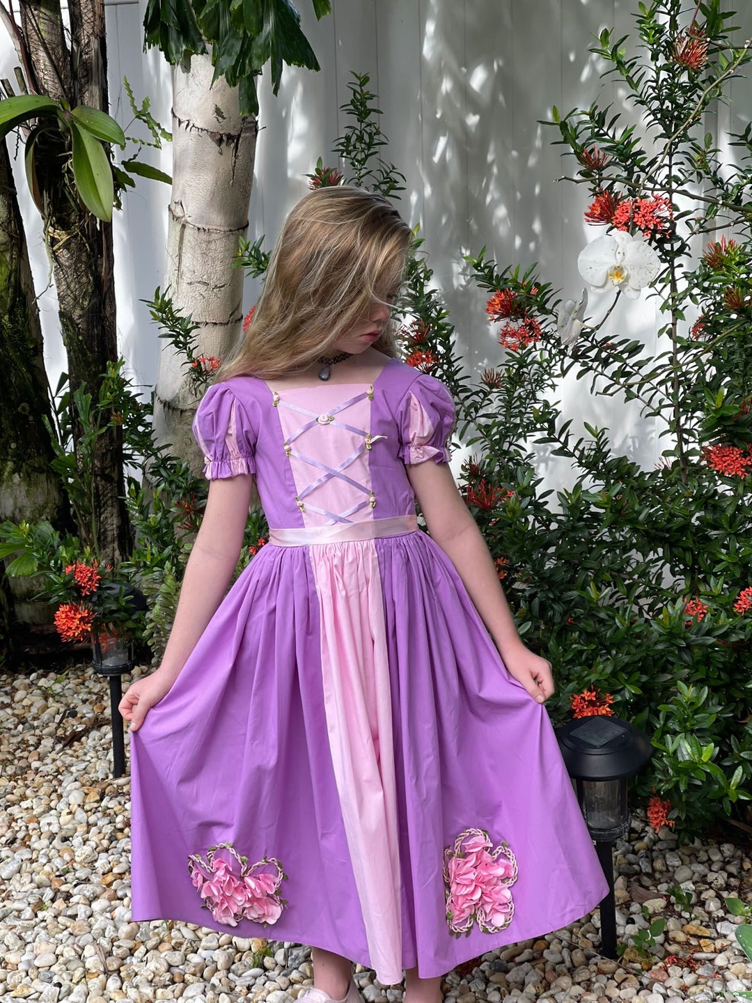Rapunzel Girls Dress, Fairytale Princess Halloween Costume, Birthday ...