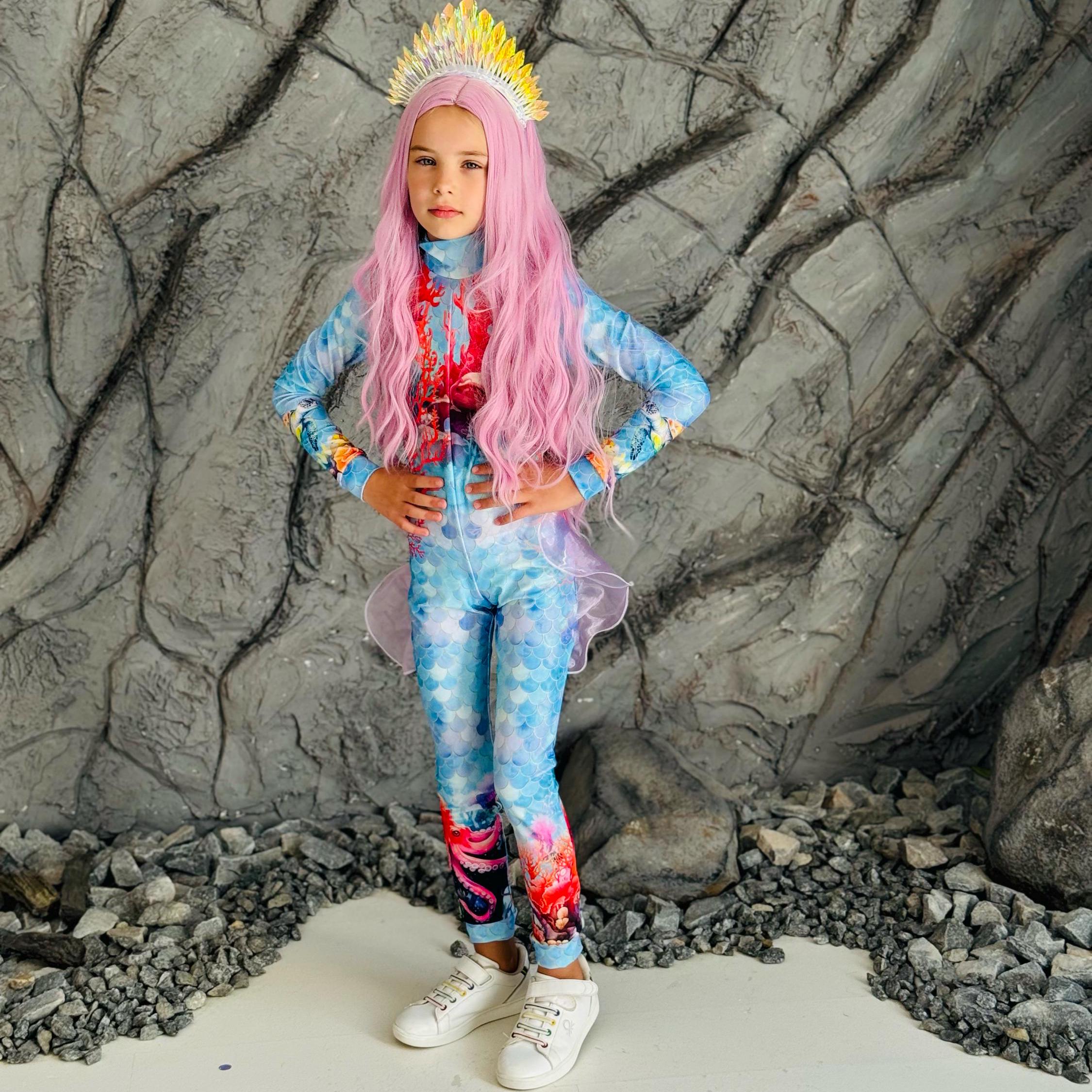 Girls Mermaid Bodysuit (2–10Y) – Fantasy Costume, Under the Sea ...