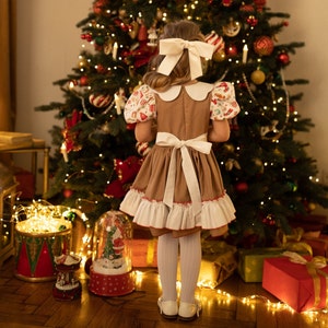 Gingerbread Girl Dress, Girls Christmas Dress, Gingerbread Costume ...