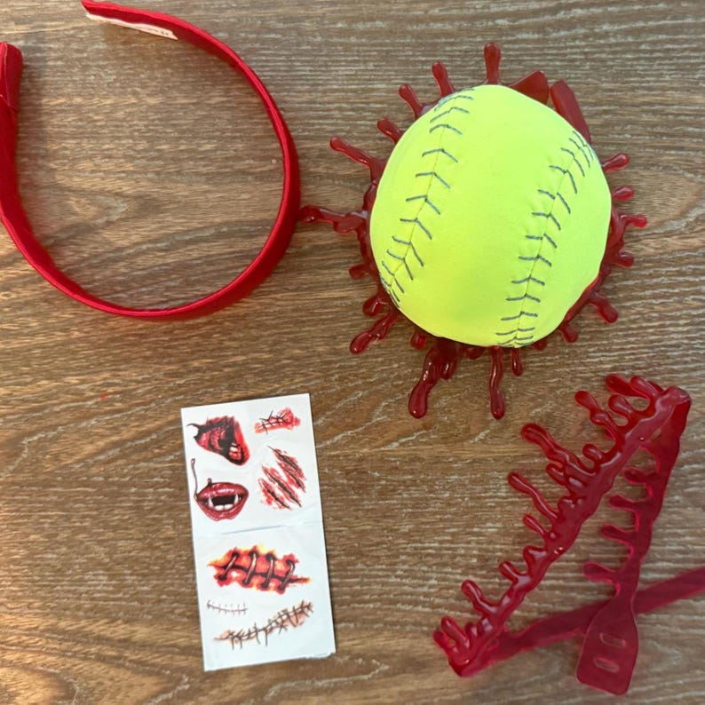 Adult Zombie Softball Costume | Halloween Sports Player Outfit - Etsy