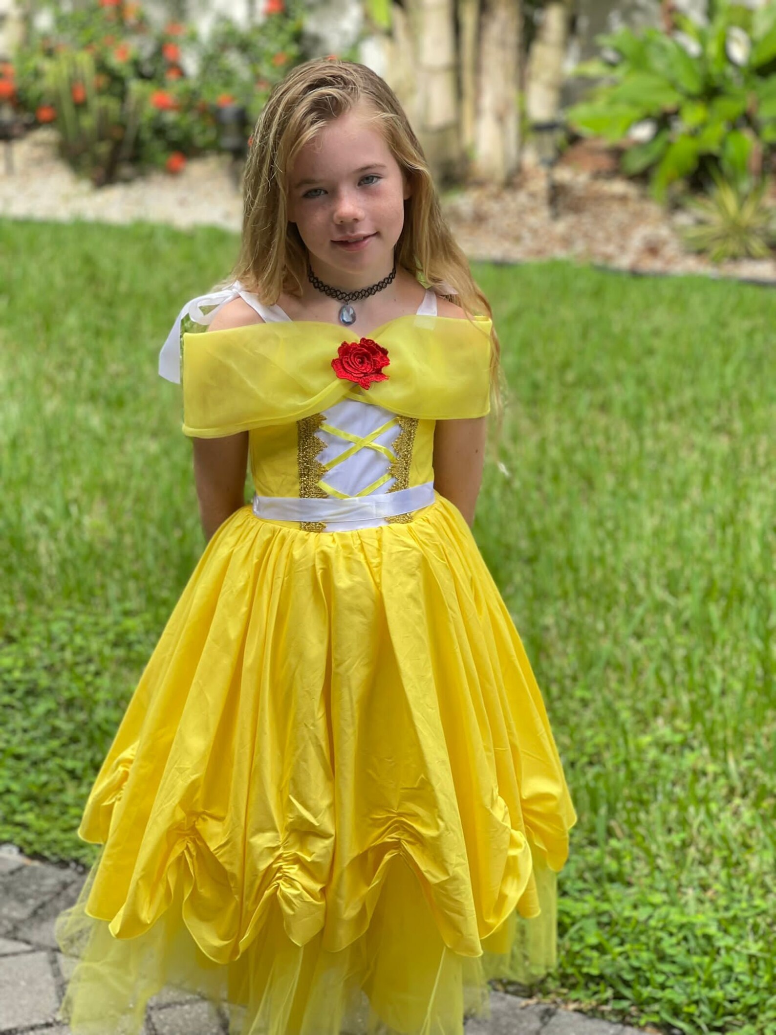 Beauty and the Beast Princess Dress, Fairytale Yellow Birthday Party ...