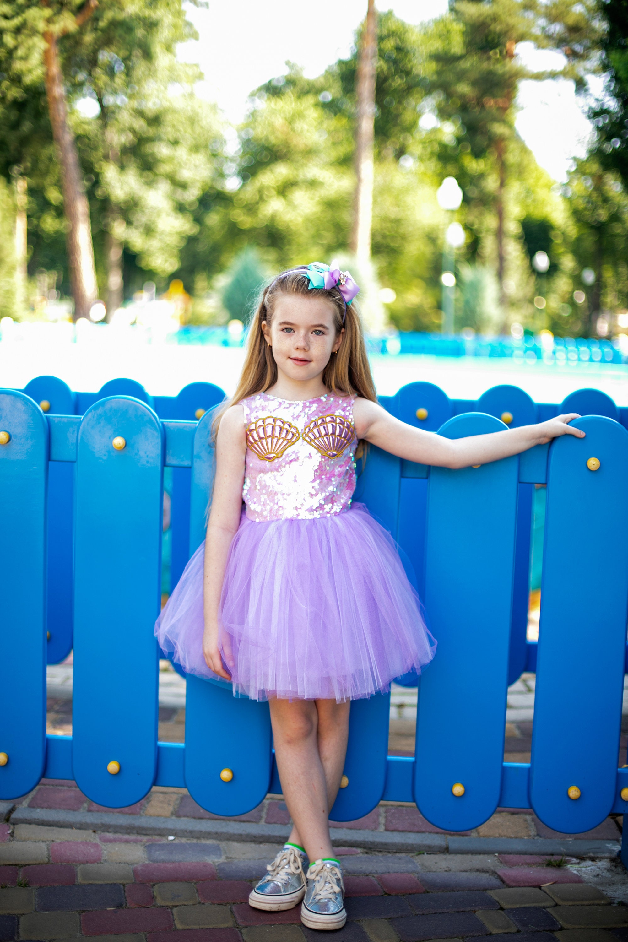 Mermaid birthday dress sea princess girl tutu purple wedding | Etsy