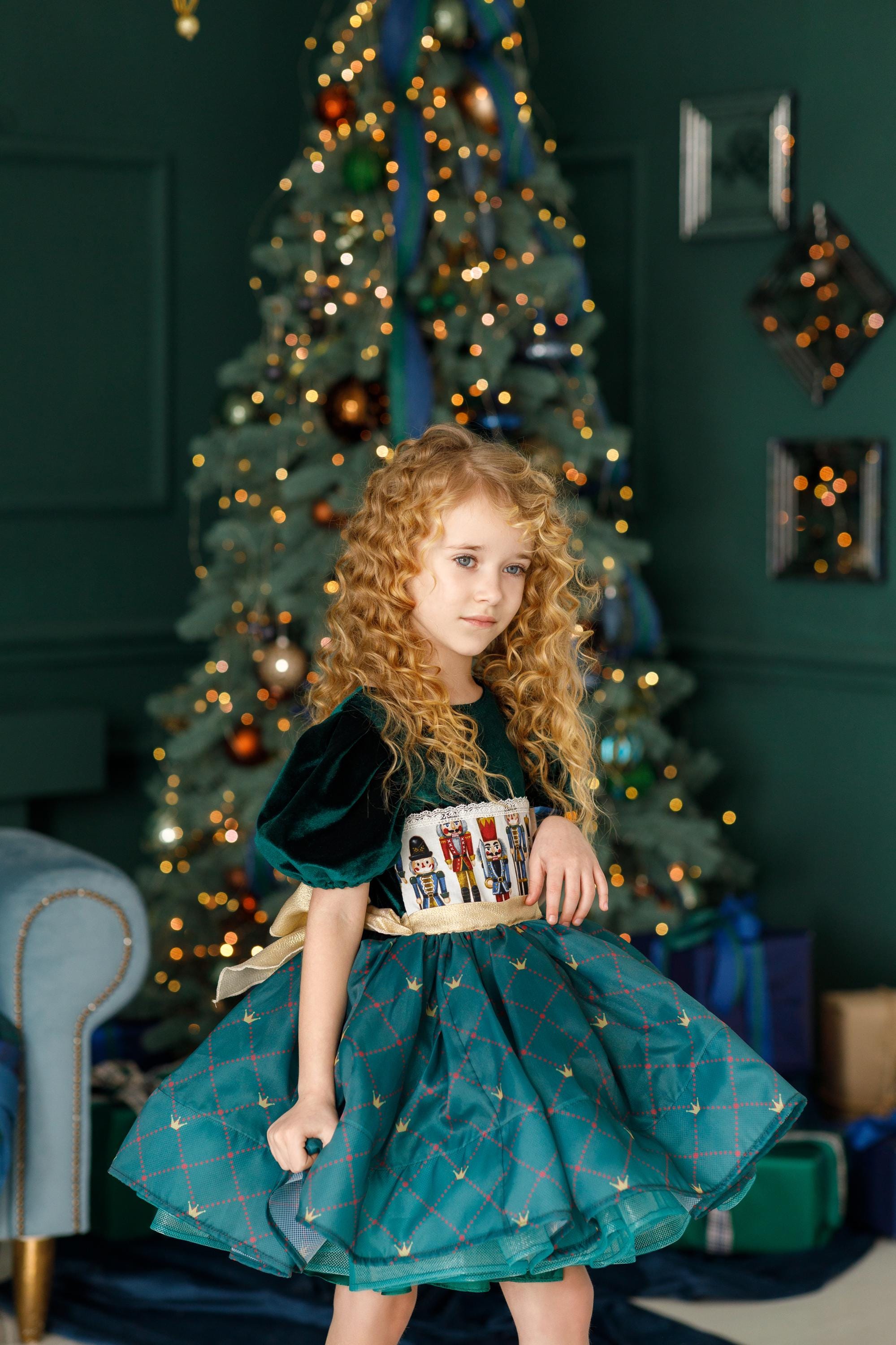 Elegant Nutcracker Christmas Dress for Girls Festive Holiday Attire ...