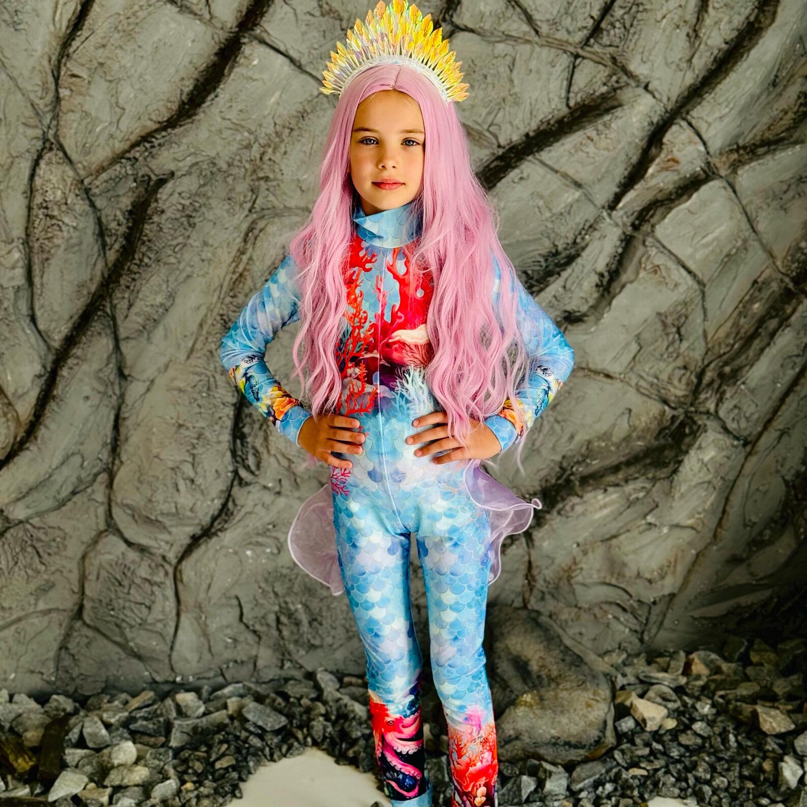 Girls Mermaid Bodysuit (2–10Y) – Fantasy Costume, Under the Sea ...