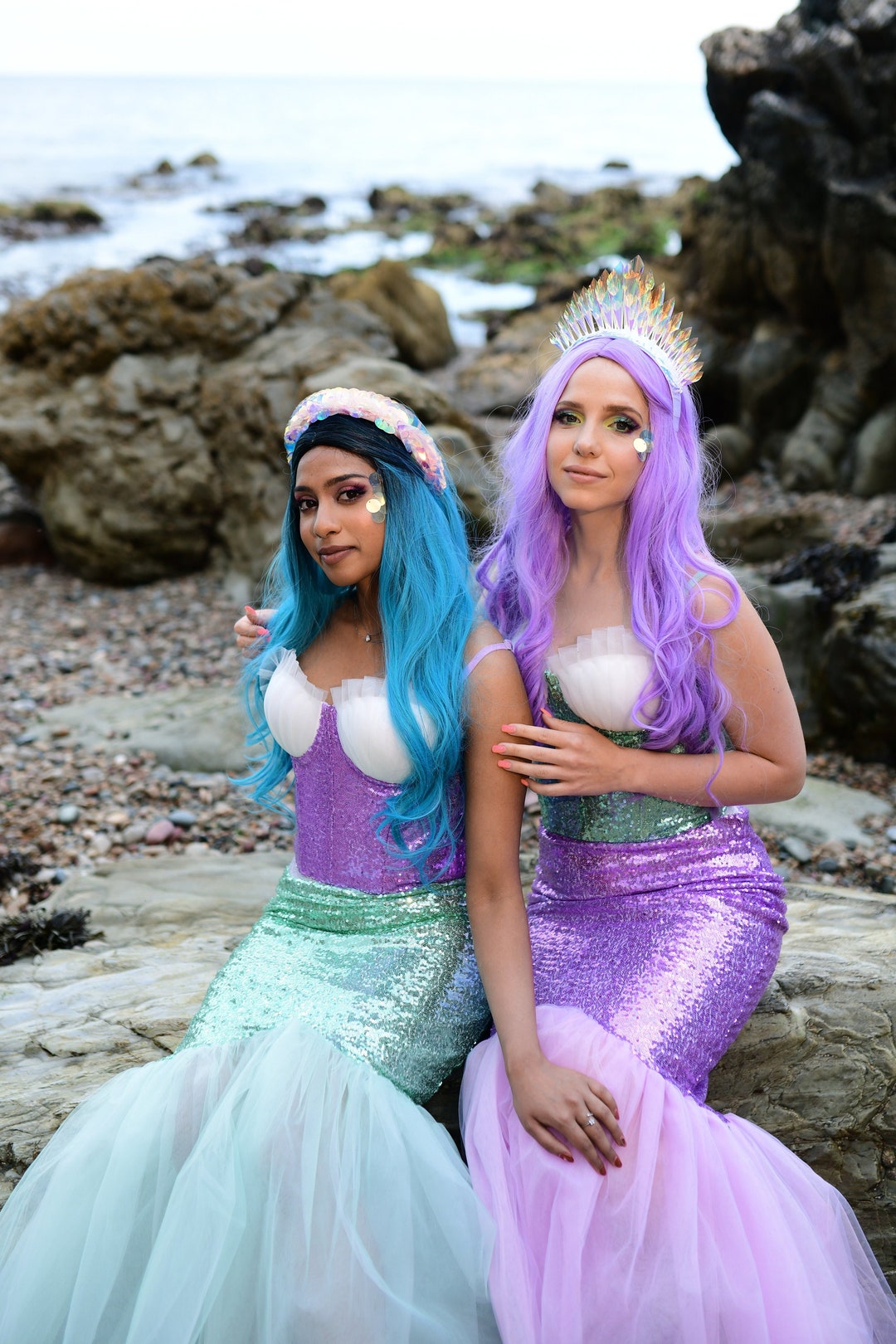 Dazzling Mermaid Сorset Top: Lavender, Blush Pink, Mint Costume for ...