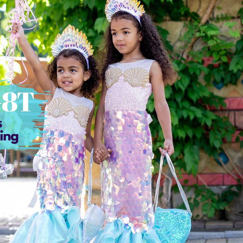 Pink Sequin Mermaid Dress - Etsy