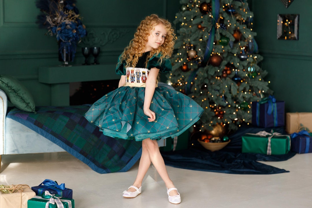 Elegant Nutcracker Christmas Dress for Girls, Fairytale Holiday Outfit ...