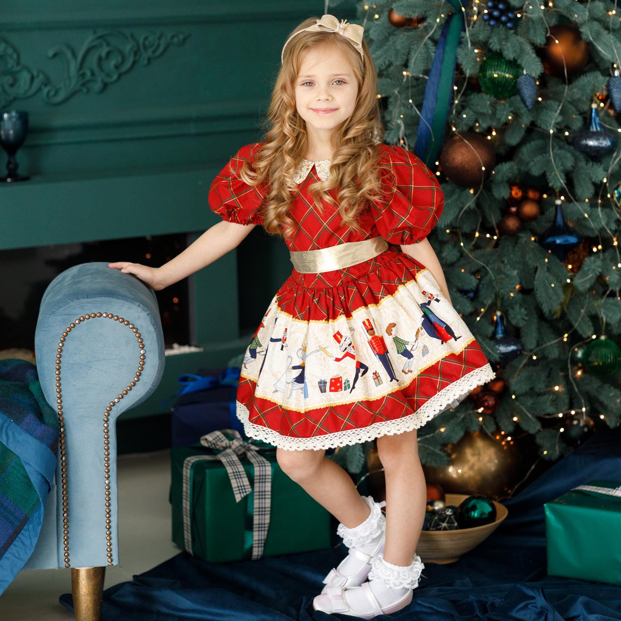Nutcracker Christmas Dress for Girls, Fairytale Holiday Outfit, Festive ...