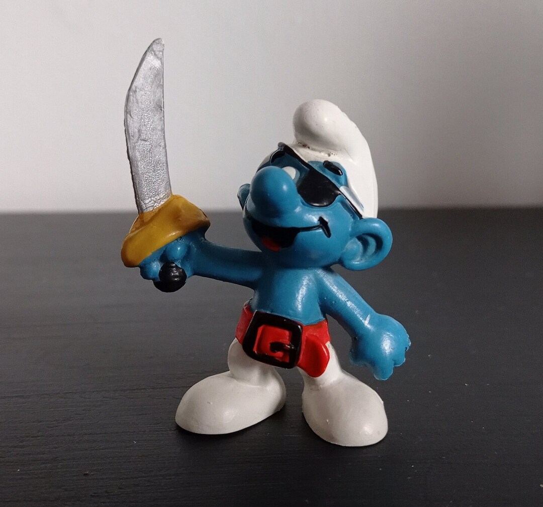 2.5 PVC Figure Pirate Smurf 2.0104 Bully - Etsy