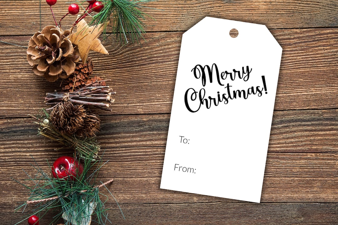 Printable Merry Christmas Gift Tags With to and From | Simple Christmas ...