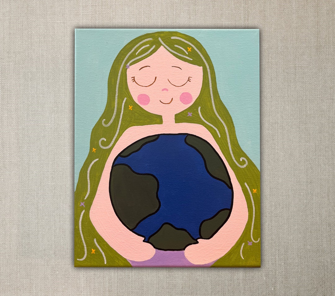 Mother Earth Painting / Mother Earth Decor / Mother Earth Wall Art ...