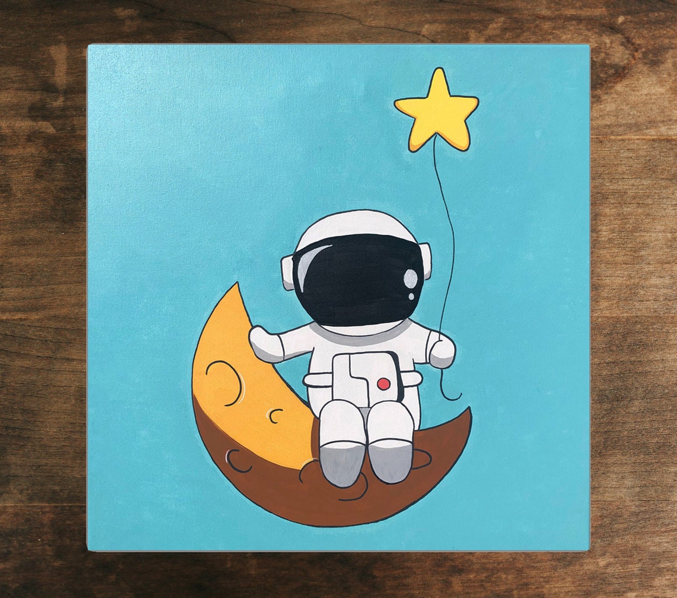 Astronaut Painting / Astronaut Wall Art / Space / Kids Painting ...