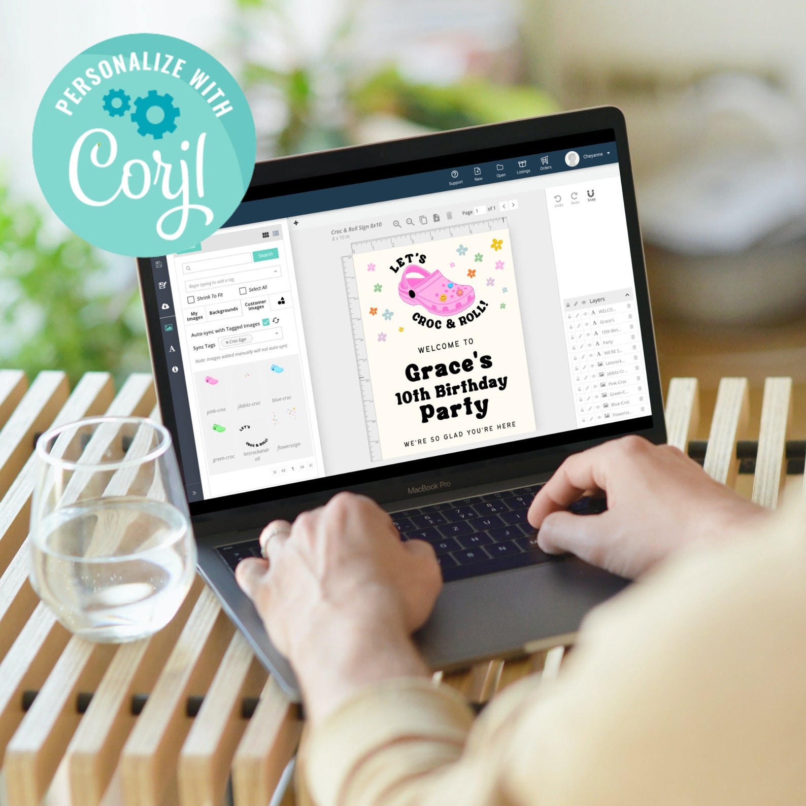 Croc Party Welcome Sign Let's Croc & Roll Croc Birthday Party Custom ...