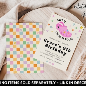 Croc Party Welcome Sign Let's Croc & Roll Croc Birthday Party Custom ...