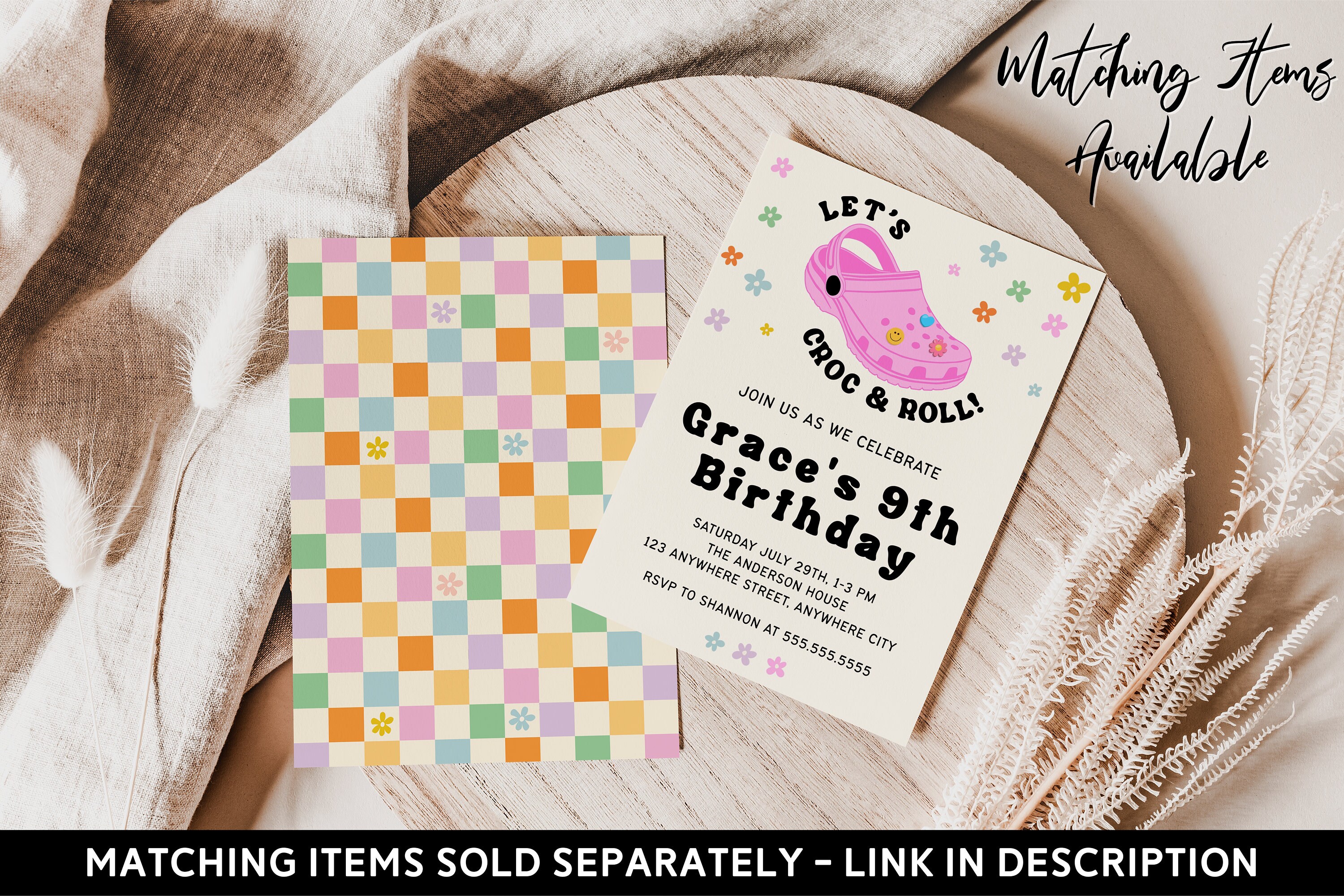 Croc Party Welcome Sign Let's Croc & Roll Croc Birthday Party Custom ...