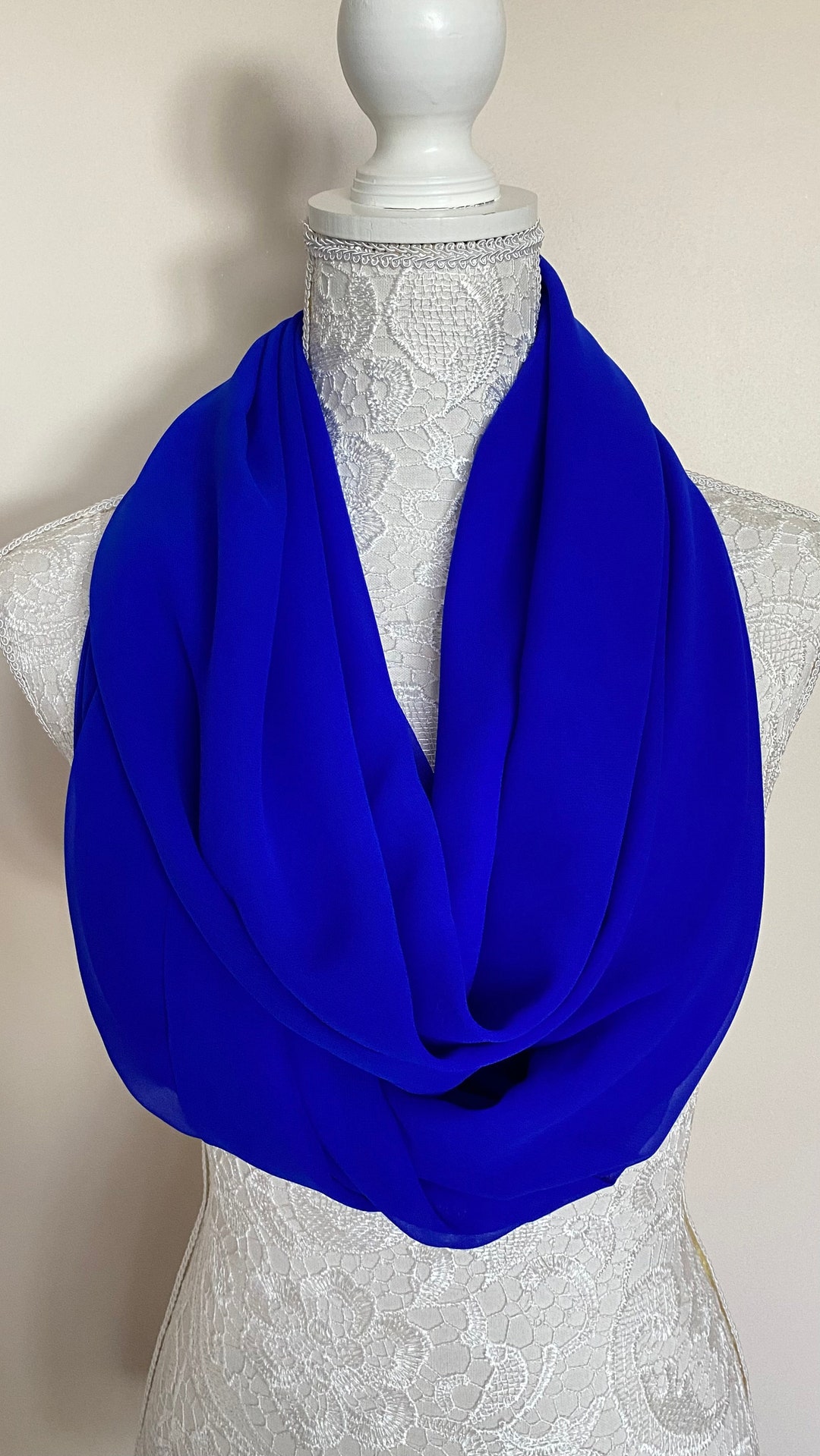 Infinity Scarf - Royal Blue - Etsy UK