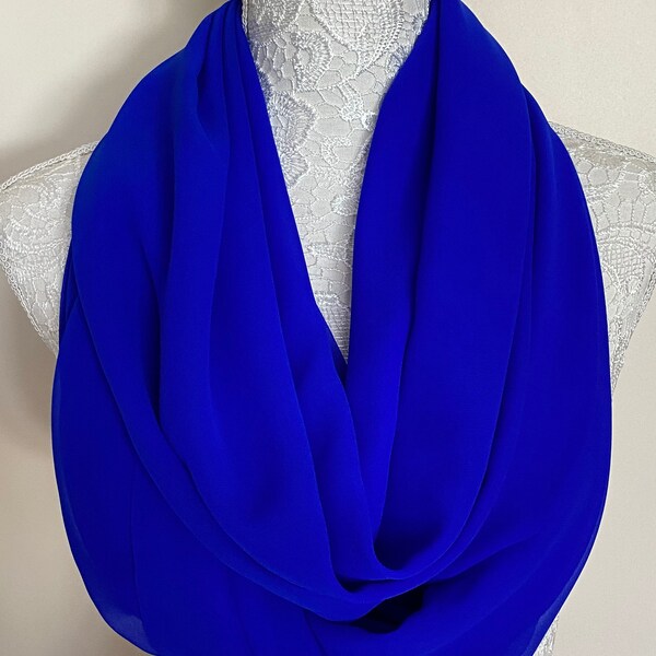 Royal Blue Scarf - Etsy UK