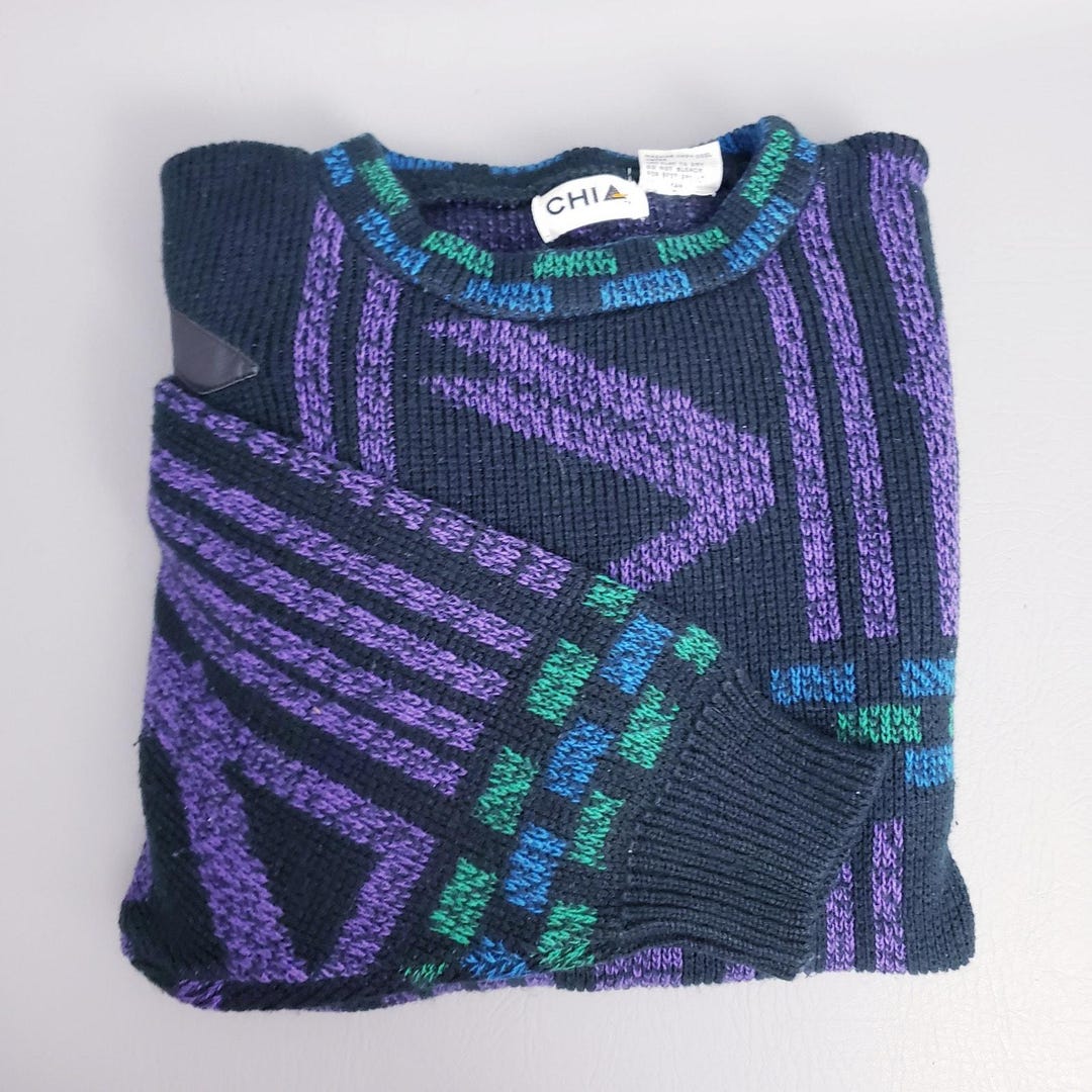 Coogi Style Chia Sweater | Cosby Sweater | Size Medium Colorful Sweater ...