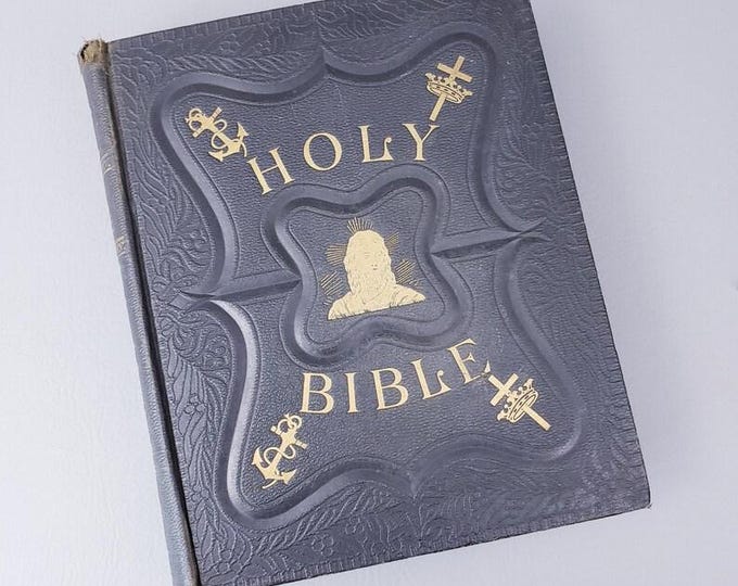 1891 Pictorial Family Bible Self Pronouncing Edition, Holy Bible, the ...