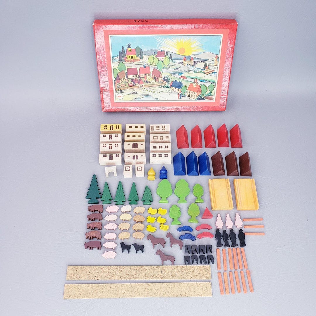 Vintage Juri Wooden Village Blocks – Made in Western Germany - Etsy