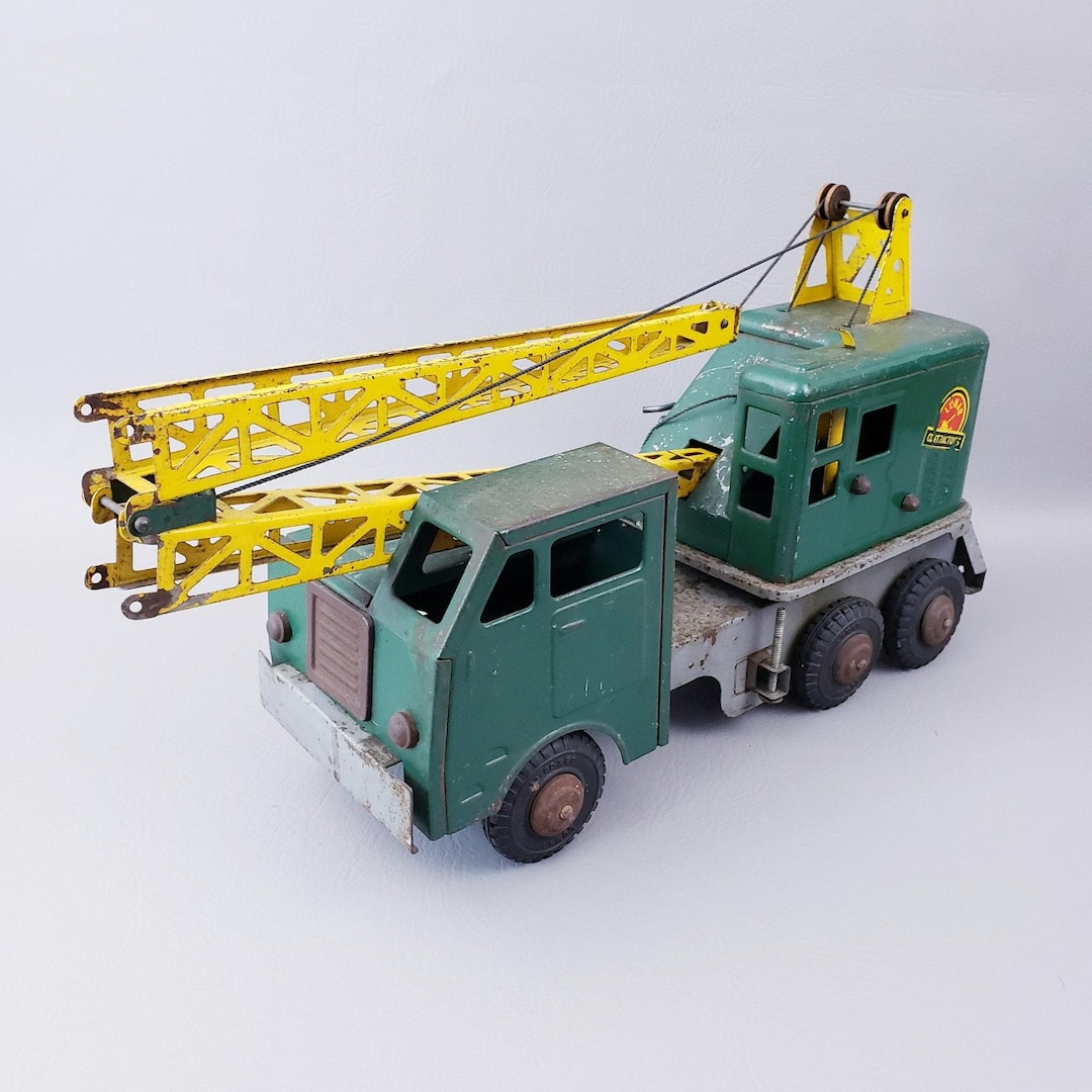 Vintage 1950s Lumar Contractors High Lift Green Mobile Crane | USA 1940 ...