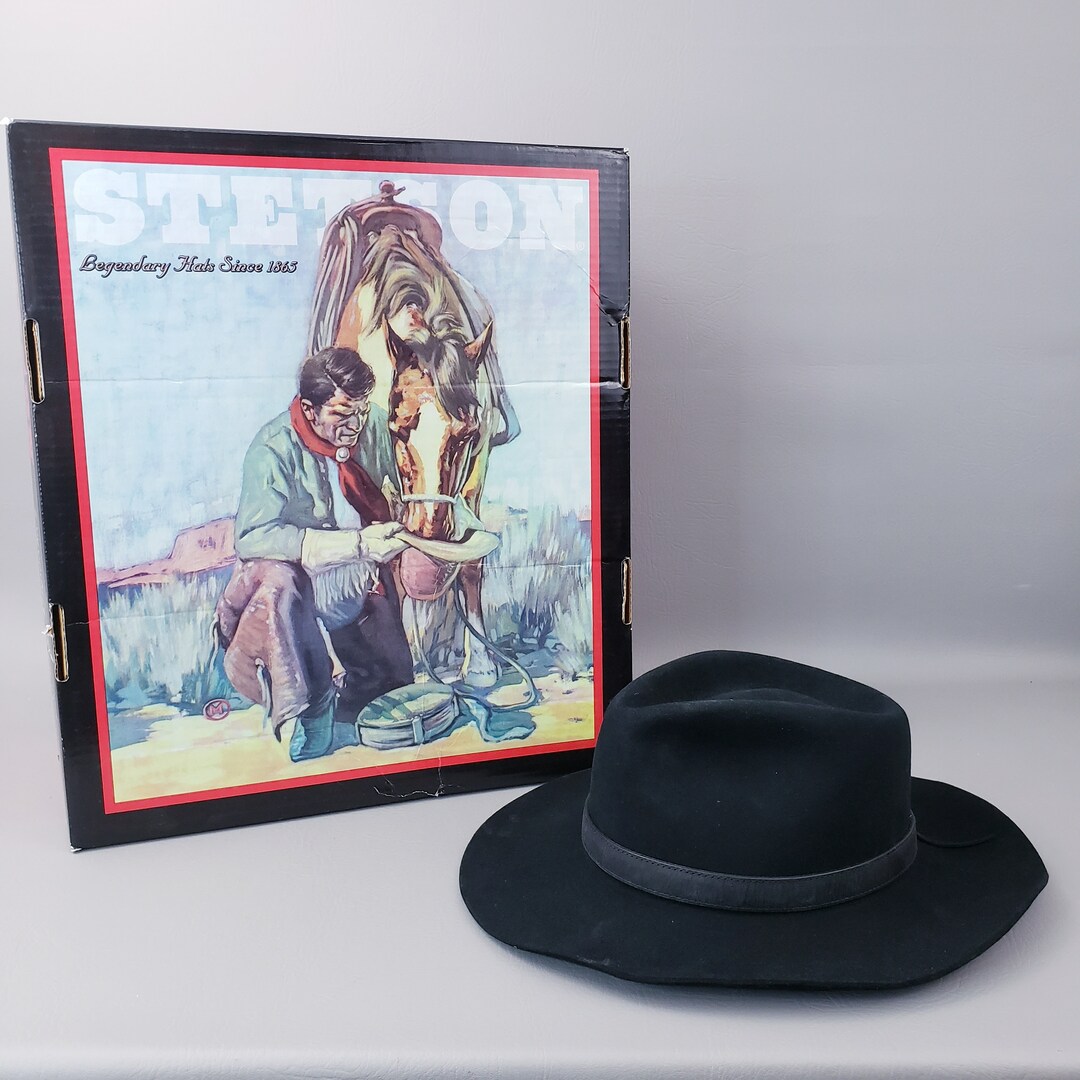 Vintage Cowboy Hat, Kemo Sabe Cowboy Hat 4X, Black Cowboy Hat Men Size ...