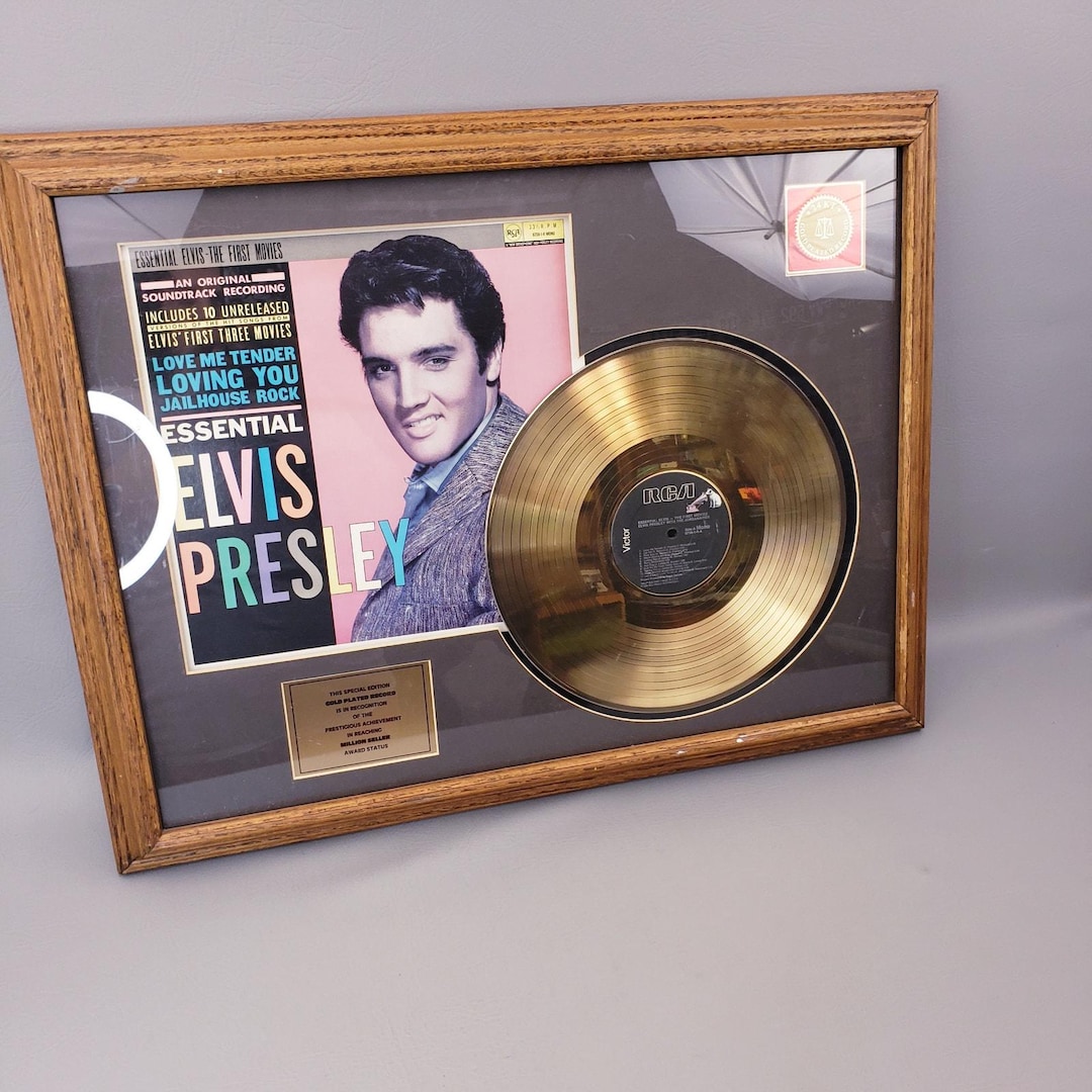 1986 Elvis Presley 24K Gold Plated Record, Essential Elvis the First ...