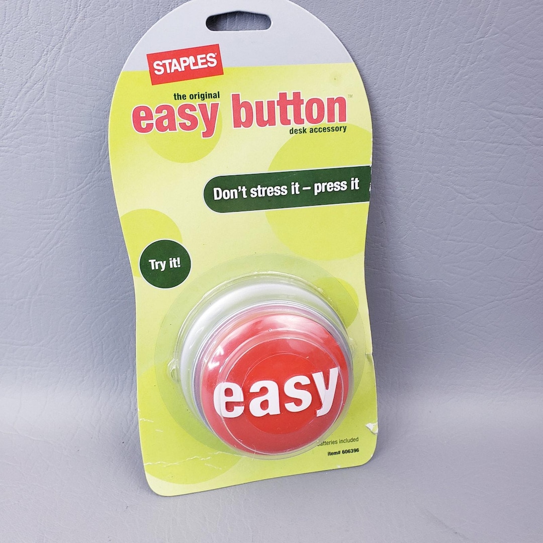 Vintage 2005 Easy Button, Staples, 3.5 Inches, Original Desk Accessory ...