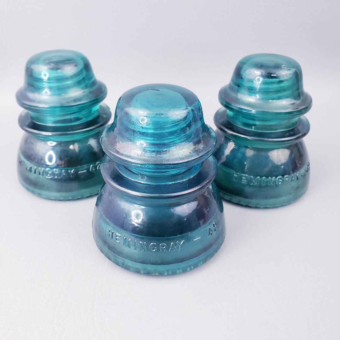 Antique Insulators Bundle, Hemingray Electrical Glass Insulators ...