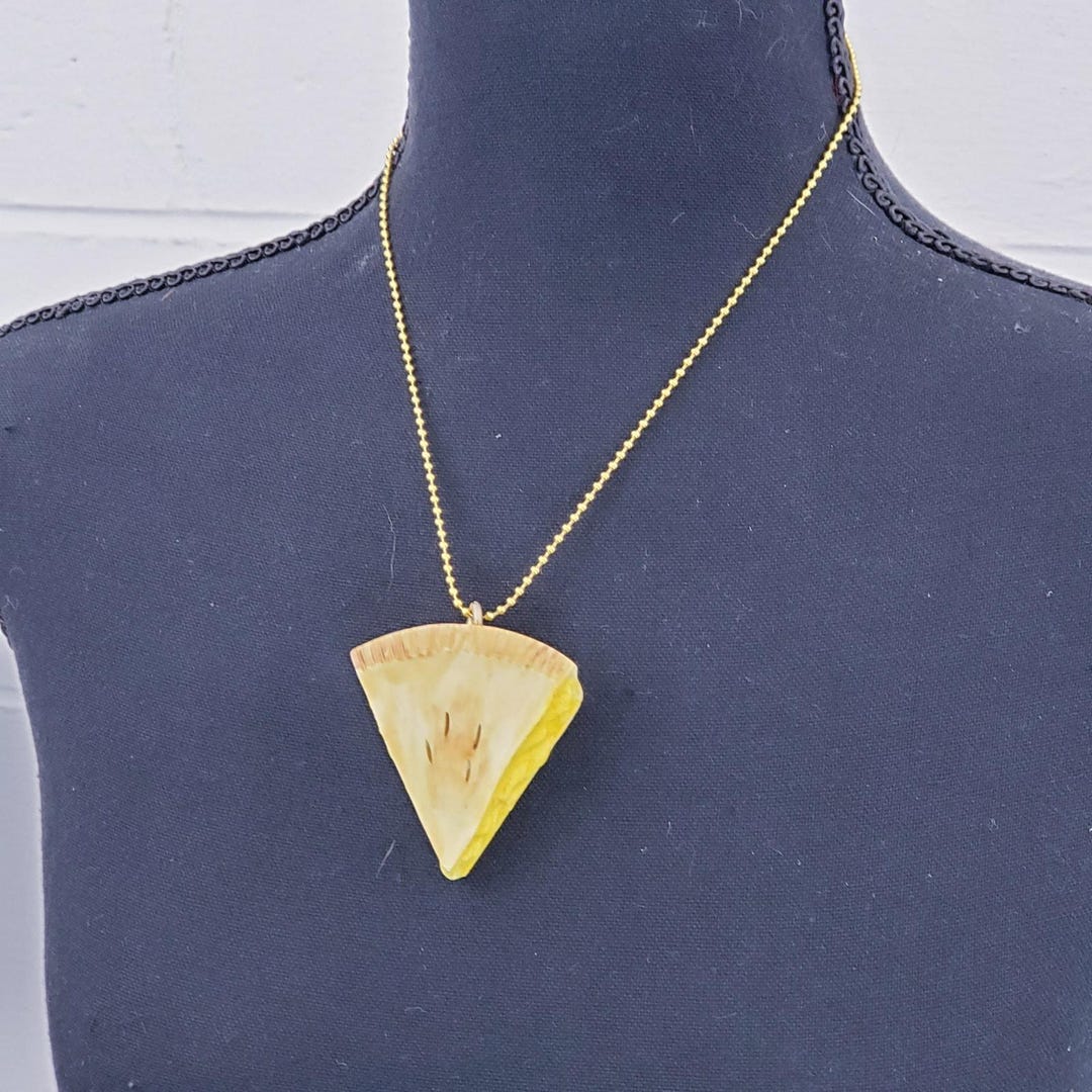 Vintage 1973 Apple Pie Slice Necklace 2" Pendant Charm Rare | Pie Slice ...