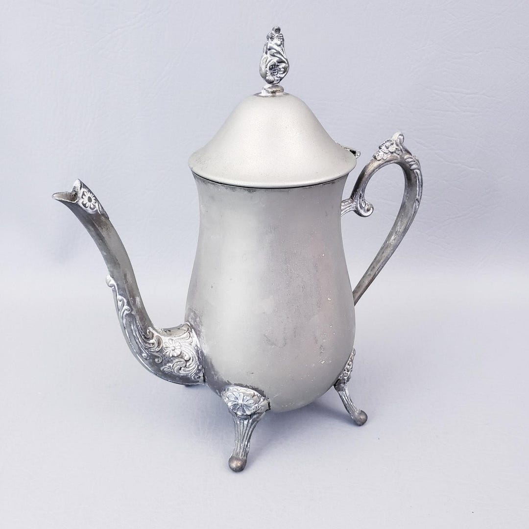 Silver Tea Pot, Silver Plate Tea Pot, Vintage Teapot, Coffee Carafe Tea ...