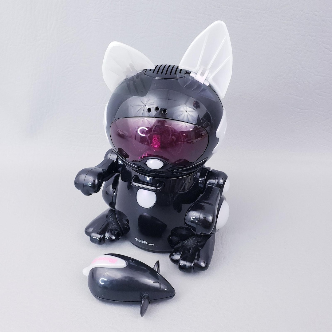Vintage 2000 Meow-chi Tiger Electronics Sega Toys Black Robo-chi Pet ...