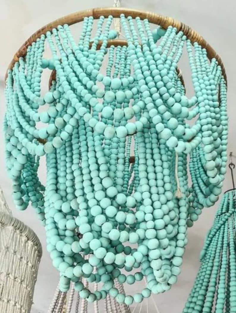 CADENCE Beaded Pendant Light / Chandelier - Etsy
