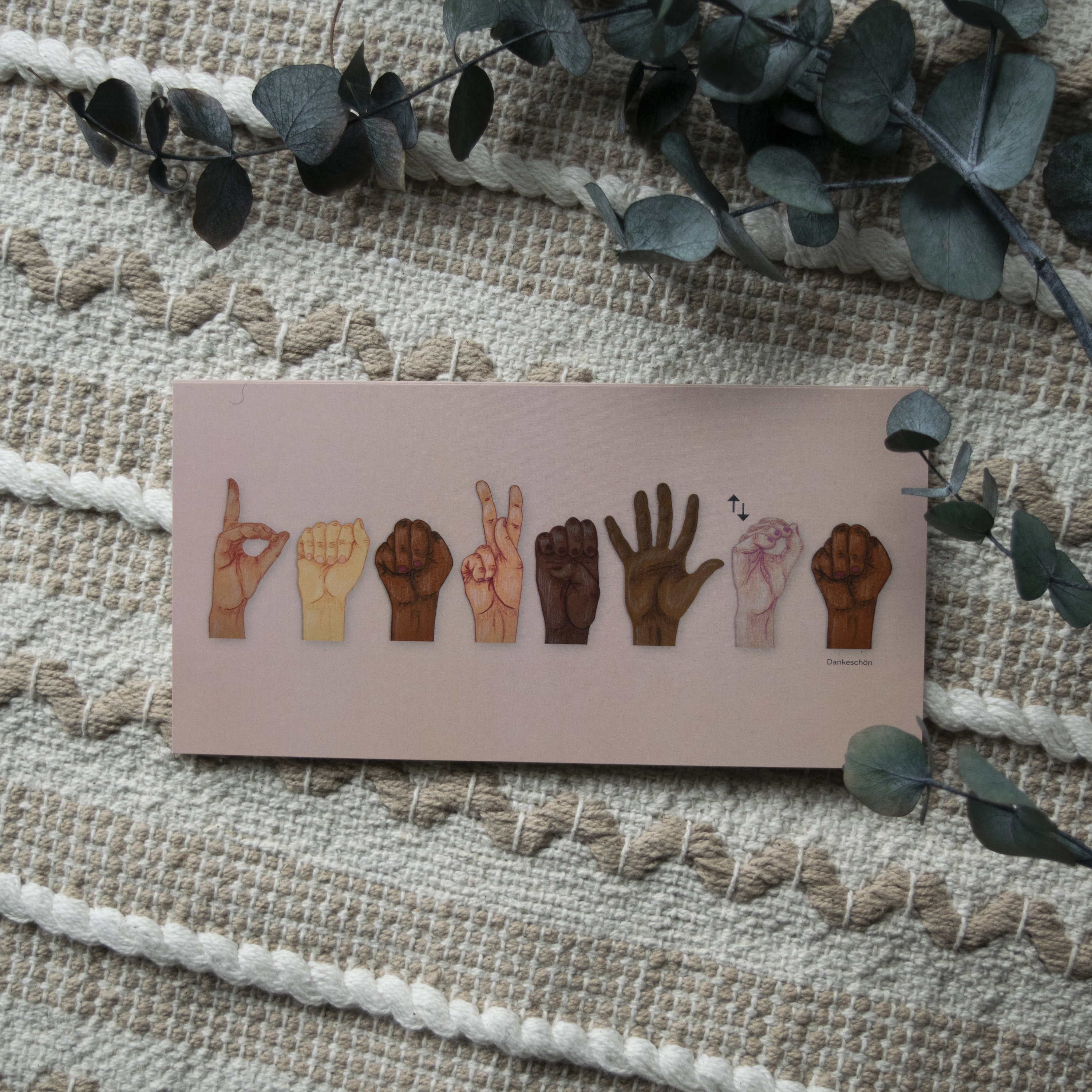 Postcard Sign Language thank You - Etsy