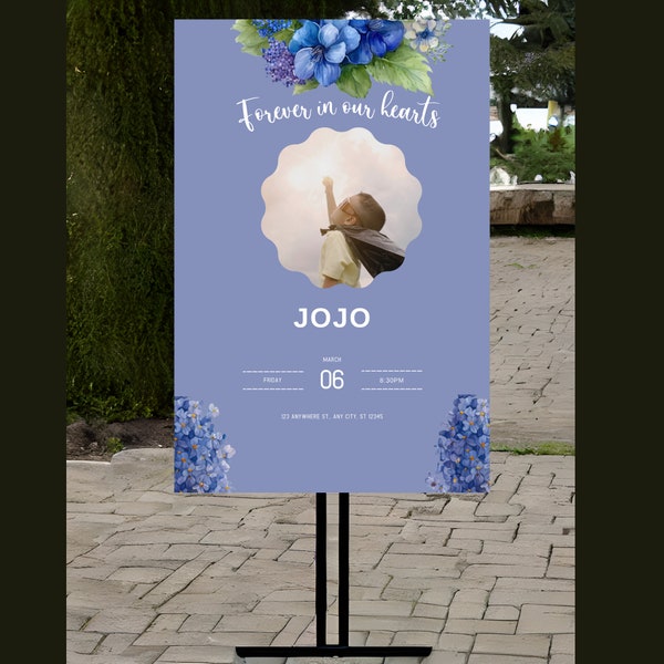Funeral Display Sign Template - Etsy