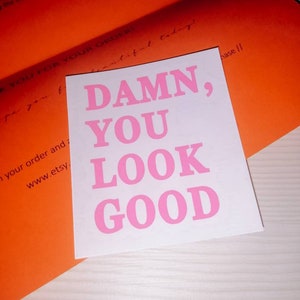 Damn, You Look Good Mirror Decal - Mirror Self-affirmation - Vinyl ...