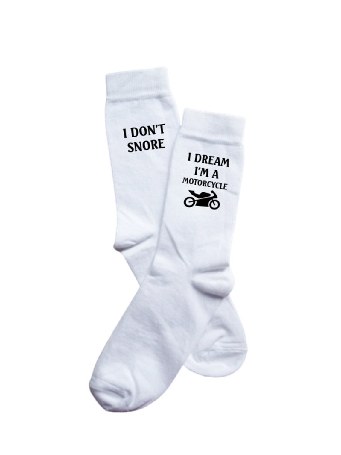 I Don't Snore I Dream I'm a Motorcycle Socks Motorcycle Gift Gift for ...