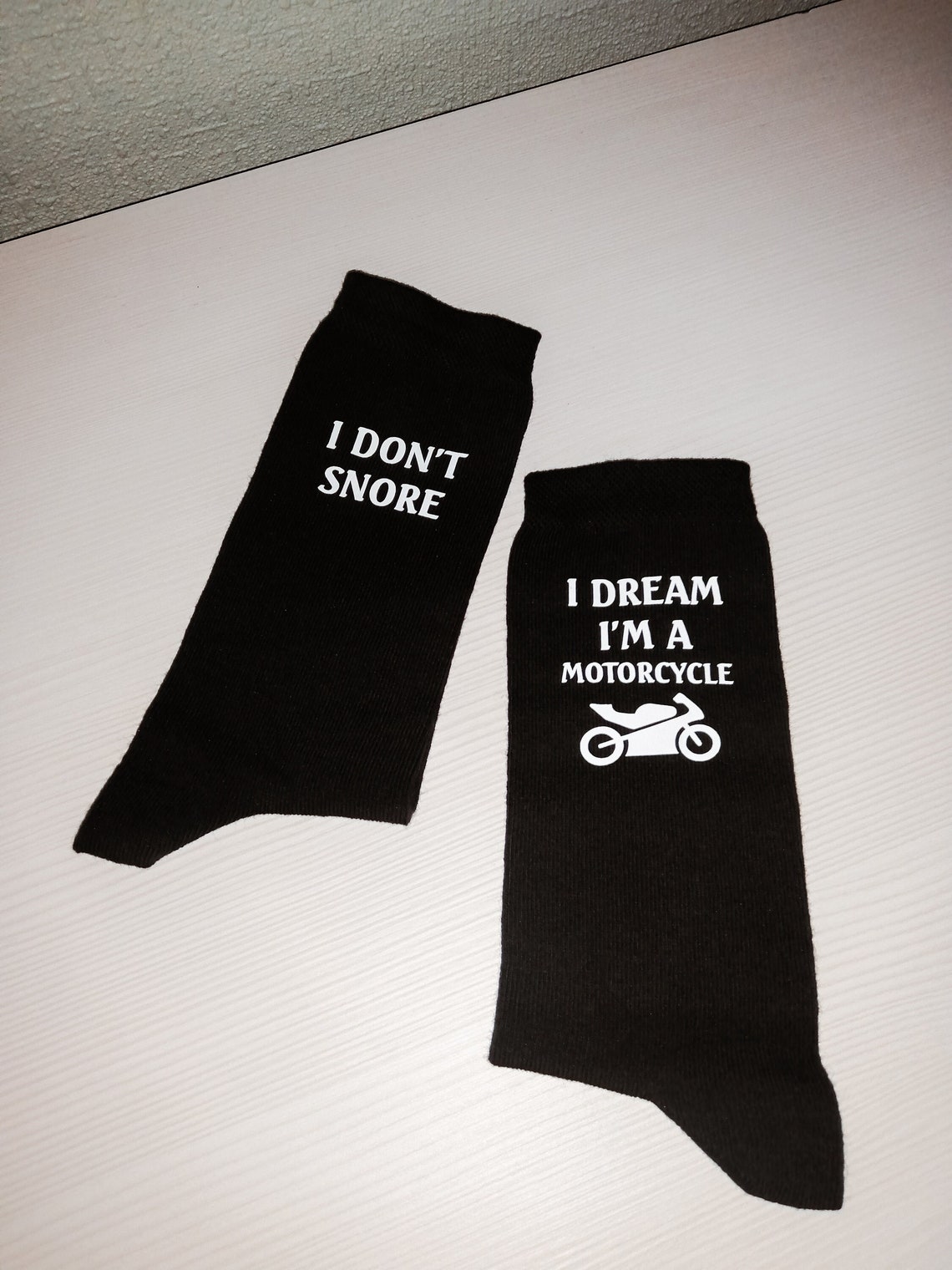I Don't Snore I Dream I'm a Motorcycle Socks Motorcycle Gift Gift for ...