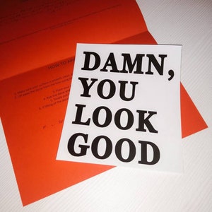 Damn, You Look Good Mirror Decal - Mirror Self-affirmation - Vinyl ...