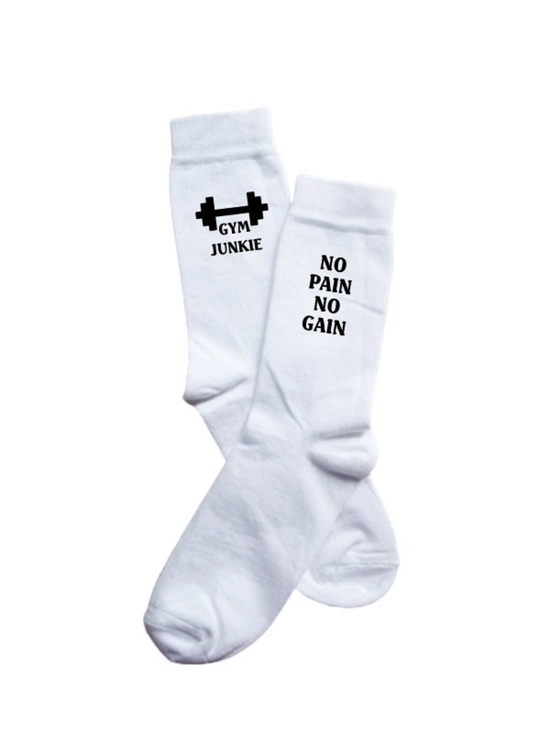 Gym Junkie Socks No Pain No Gain Socks Novelty Gym Socks Gym Lover Gift ...