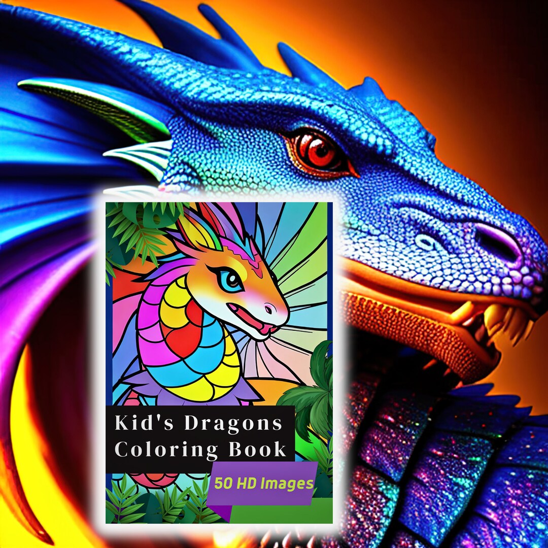 Buy Magical Baby Dragon Coloring Pages for Kids 50 HD Printables ...