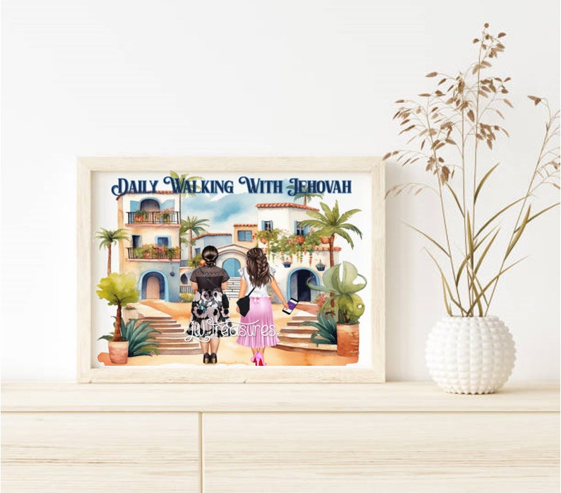 JW Clip Art Digital Vector Portrait Print Daily Walking With Jehovah - Etsy