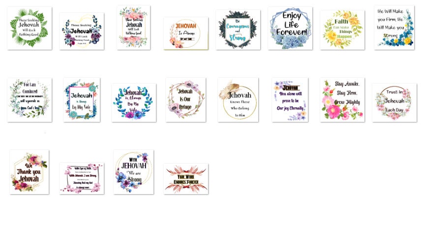 JW Bible Scripture English Bundle SVG Design 20 Digital Files - Etsy