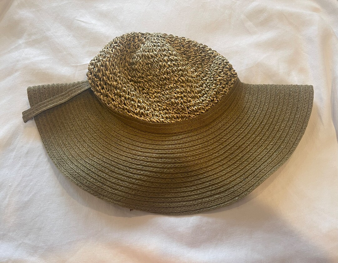 Straw Raffia Wide Brim Sun Beach Foldable Packable Hat - Etsy