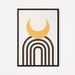 Mid Century Modern Art Print Moon Phase Print Printable Wall Art Boho ...