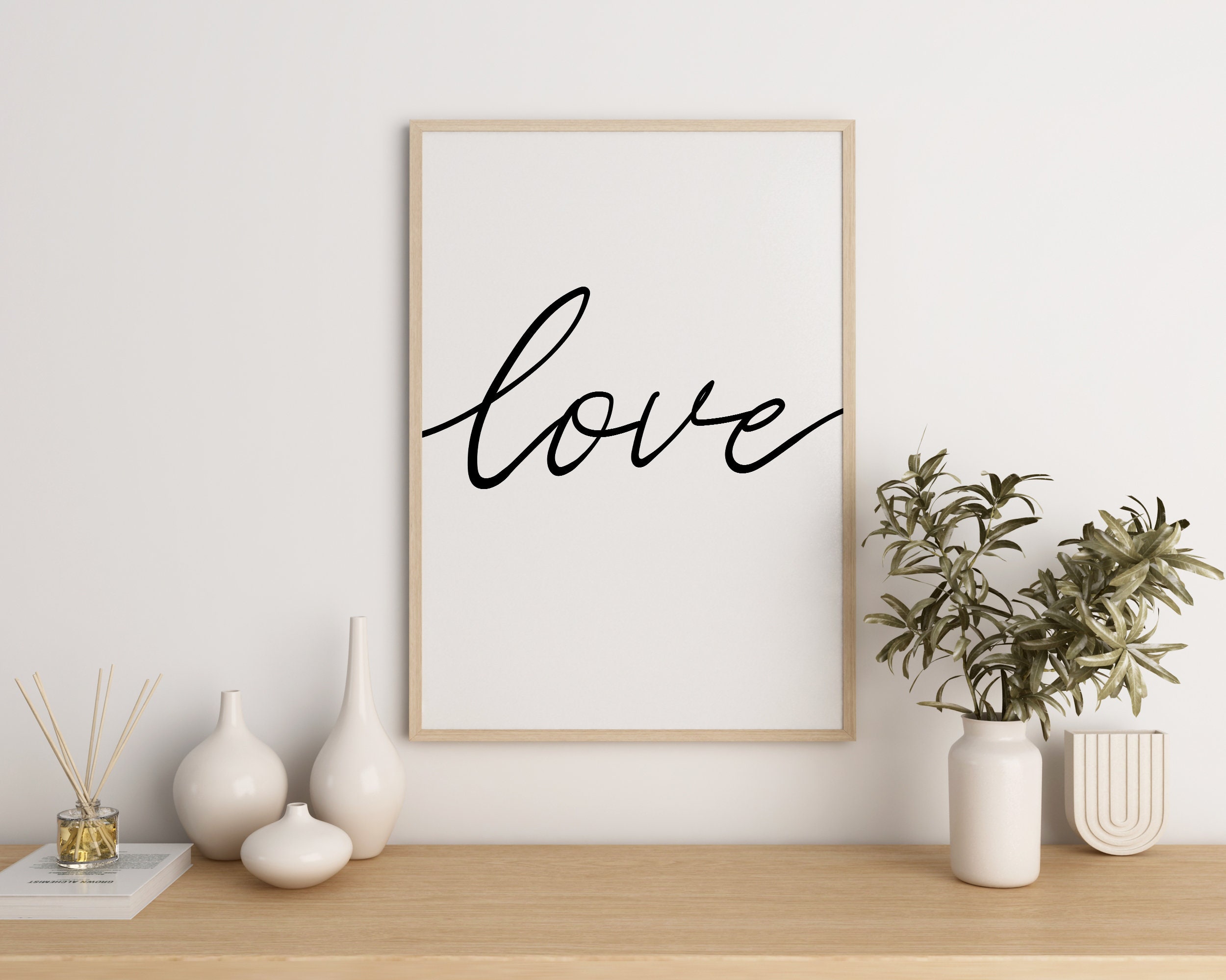Love Print Love Poster Printable Wall Art Quote Print Love Typography ...
