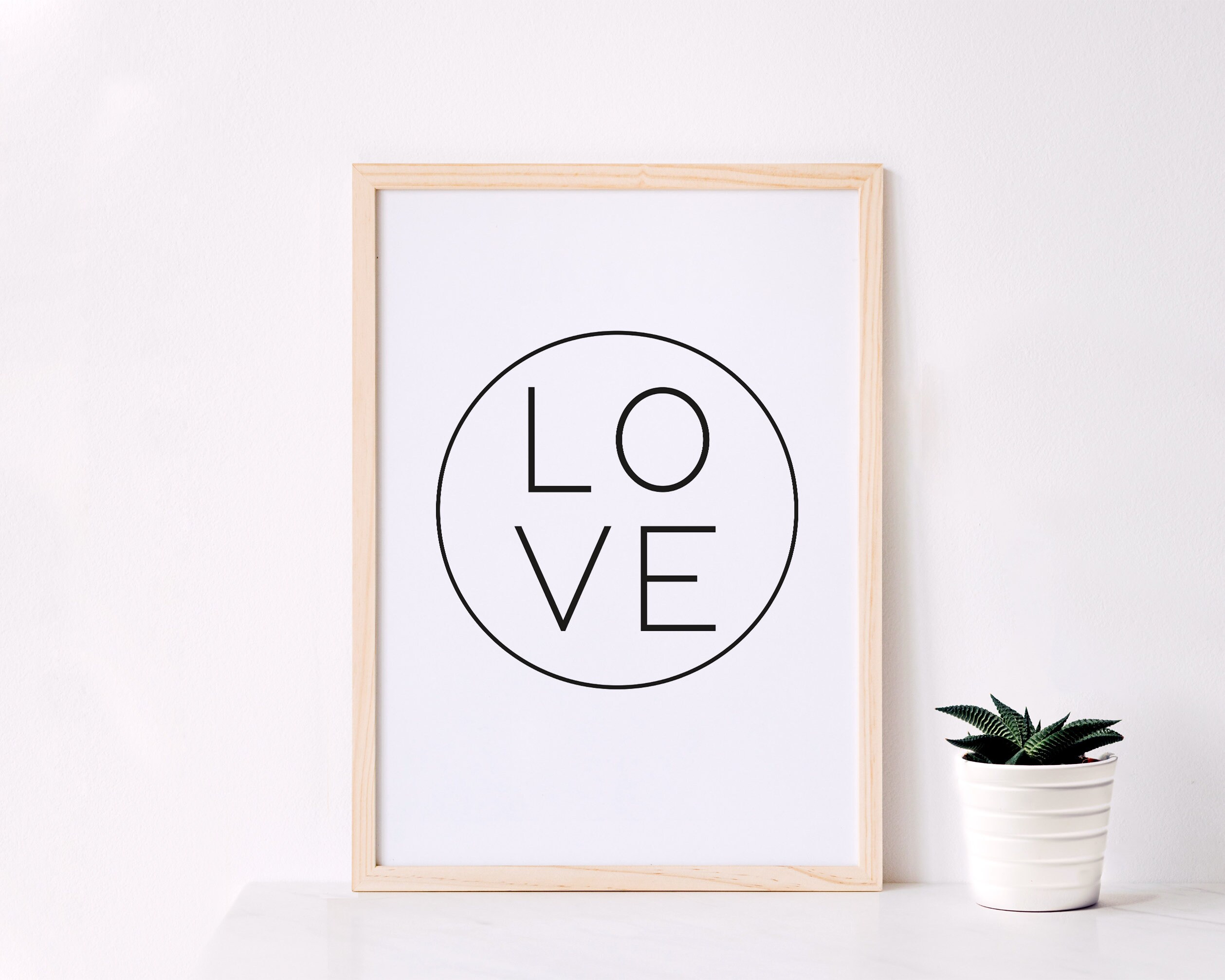 Love Print Love Sign Gift Card Printable Wall Art Inspirational Quotes ...